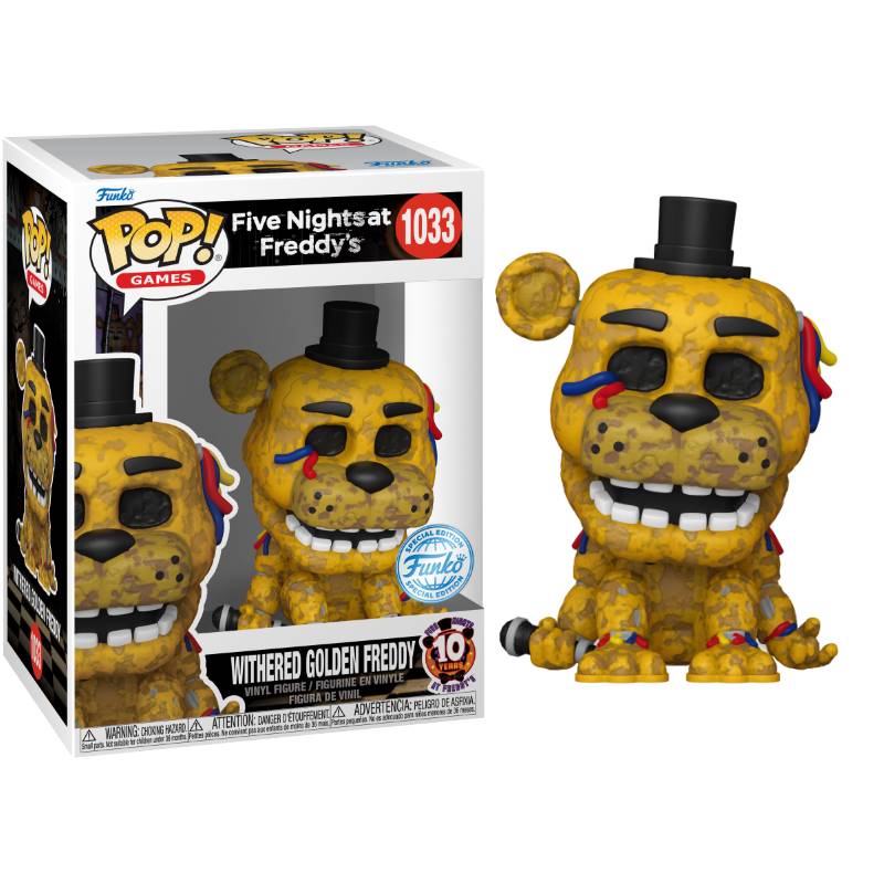 Five Nights At Freddys - Withered Golden Freddy Pop! Vinyl Figure [RS ...